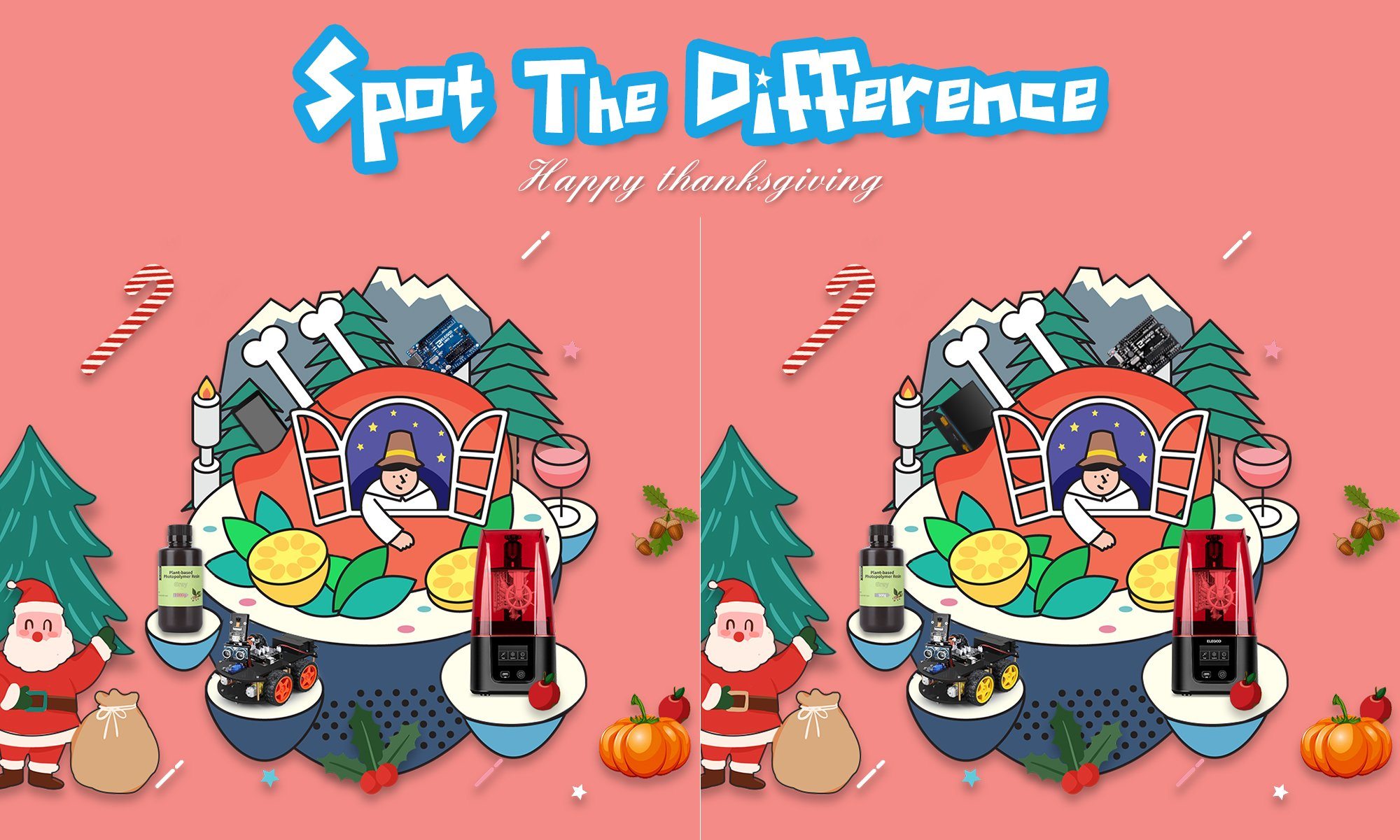 Thanksgiving Day's GIVEAWAY: Spot the difference – ELEGOO JP